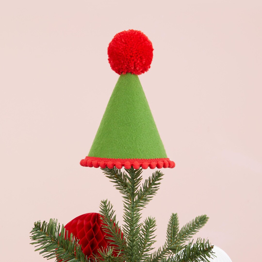 Elf Hat Tree Topper - Christmas Tree Decorations Alternative Christmas ...