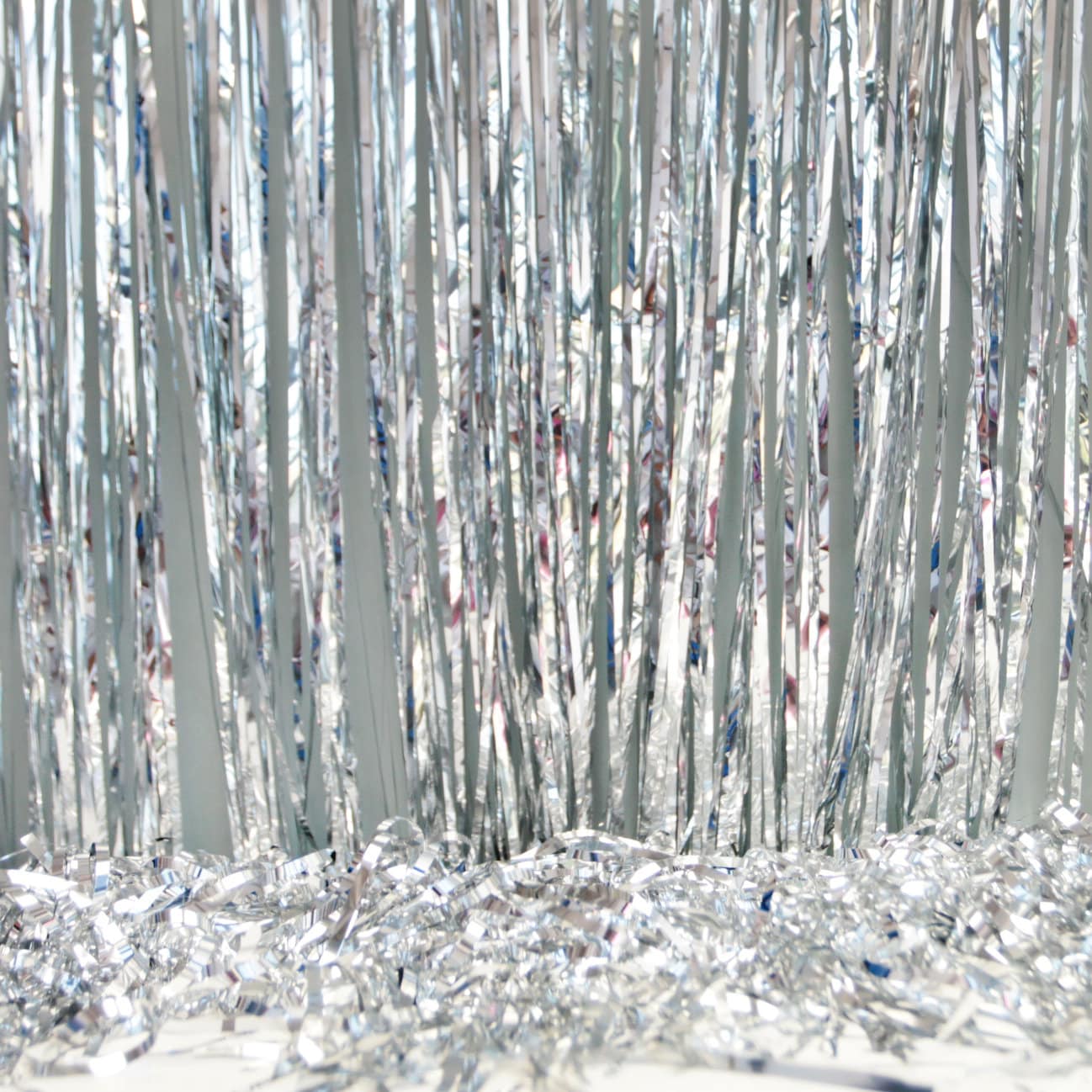 Silver Foil Curtain Backdrop Fringe Door Curtain Silver - Etsy