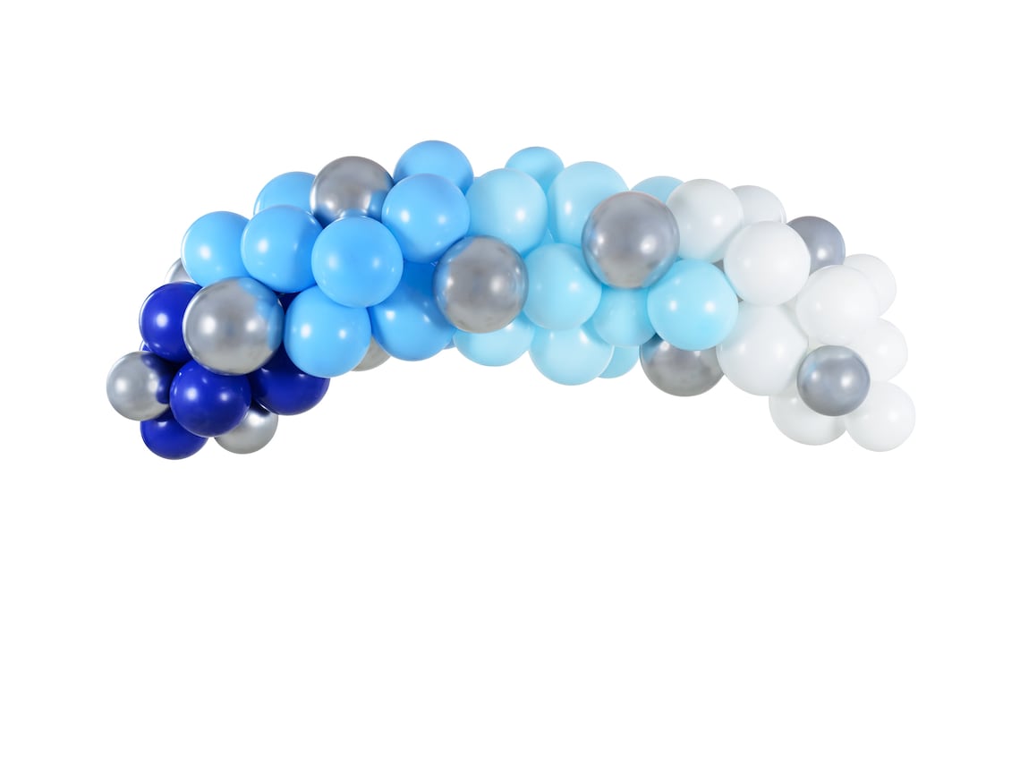 Arco de globo azul y plateado Globos de cumpleaños gigantes - Etsy México