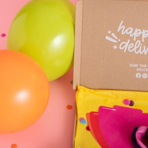 Colourful Birthday in A Box - Letterbox Birthday Party Birthday Box ...