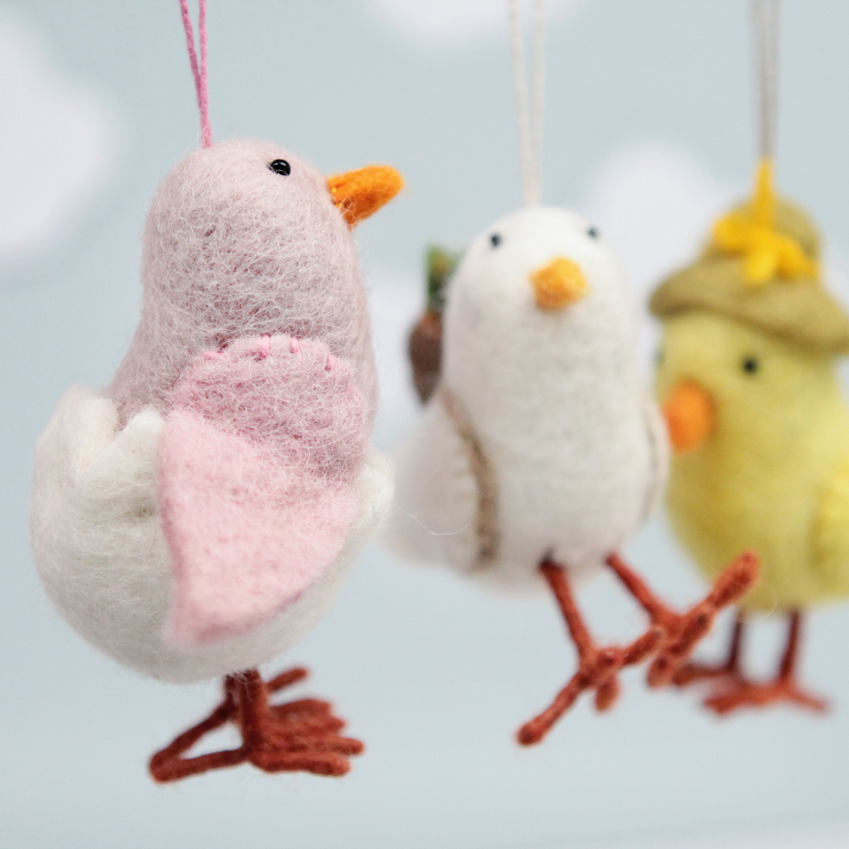 Hanging Chick Decoration Felt Personalised Easter Gift - Etsy UK