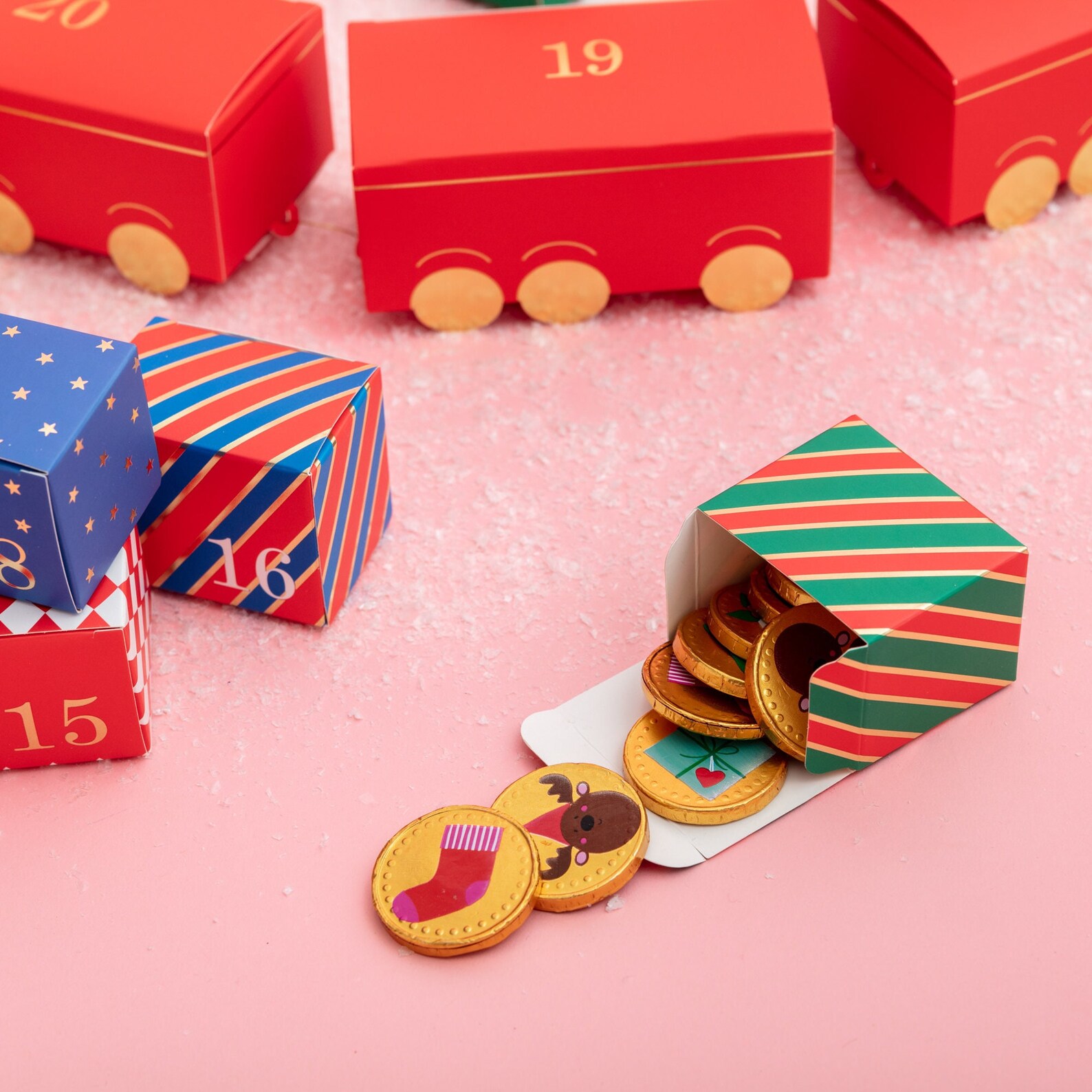 Train Advent Calendar Boxes Advent Boxes and Numbers - Etsy