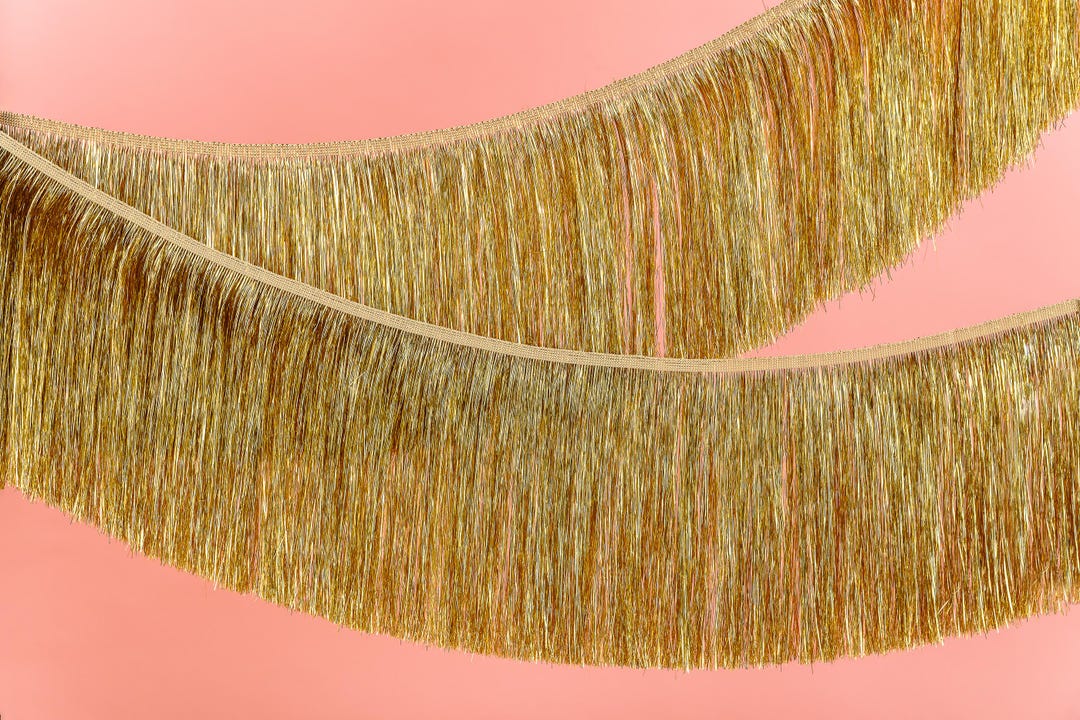 Gold Fringe Garland Metallic Wedding Decorations Gold New Years Eve ...