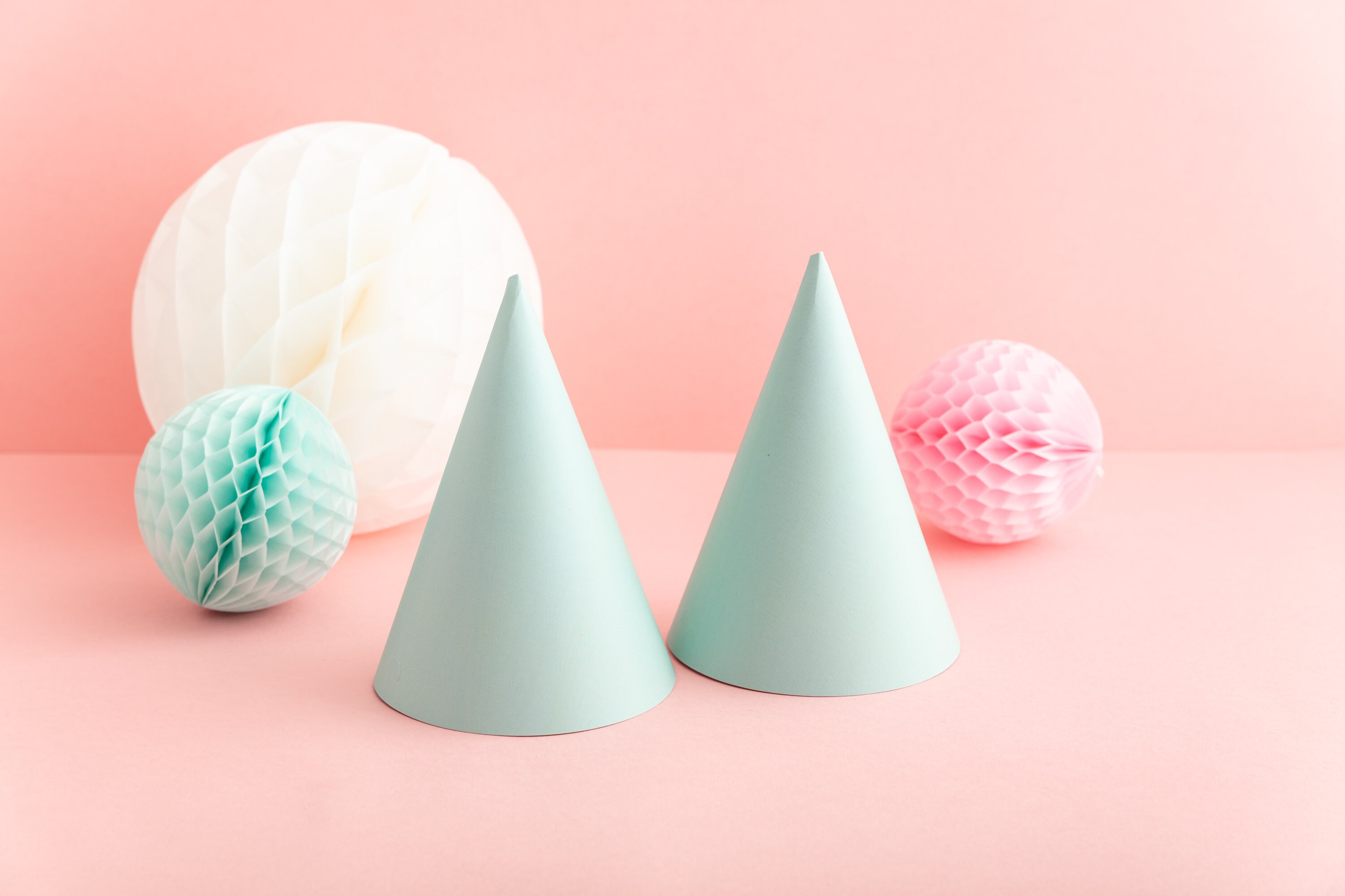 Pastel Party Hats 4 Pack Flat Pack Birthday Party Pastel - Etsy