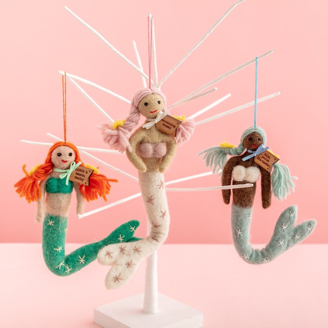 Personalised Felt Mermaid Decoration - Personalized Gift Ideas ...