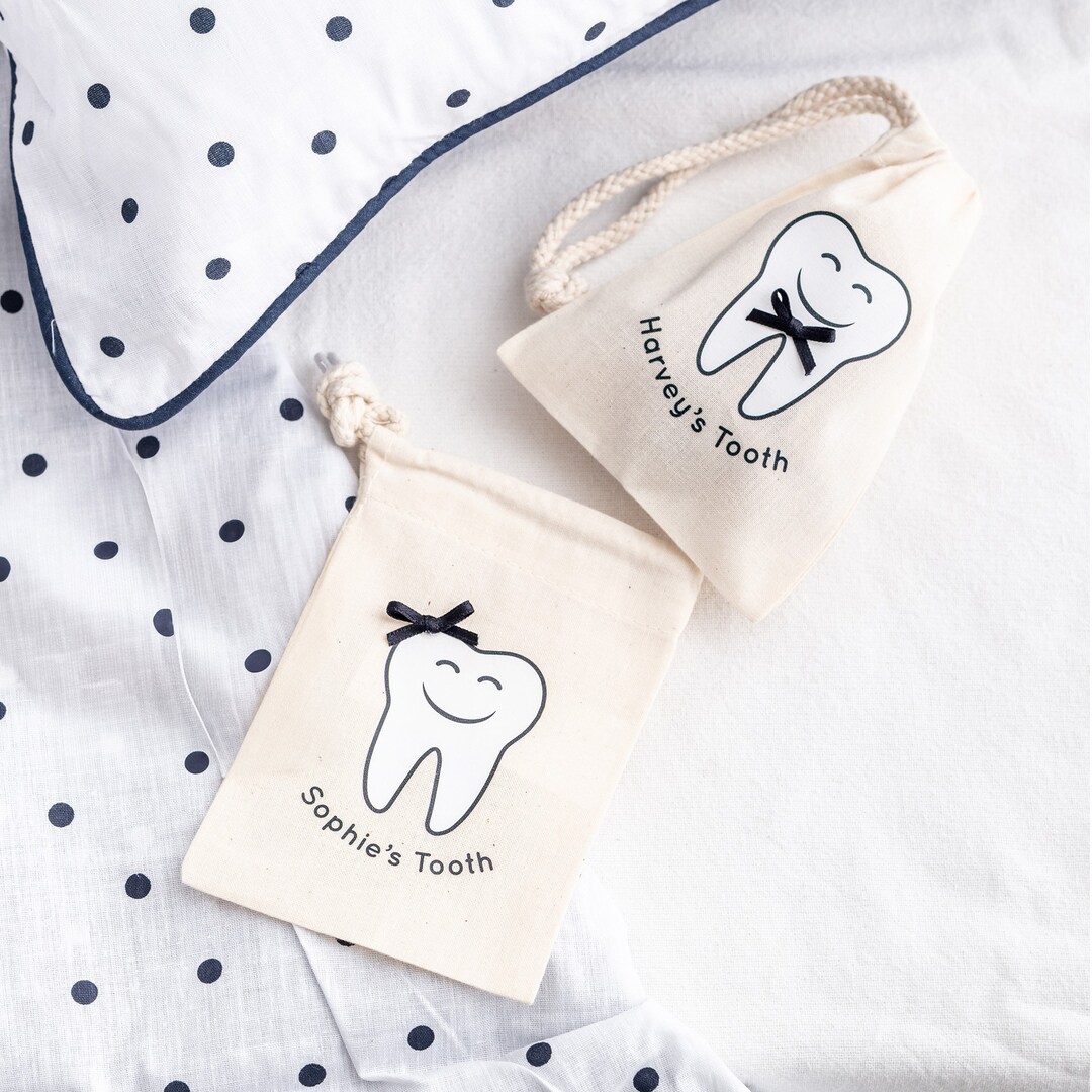 Personalised Tooth Bag - Lost Tooth Keepsake Box Tooth Fairy Bag for ...