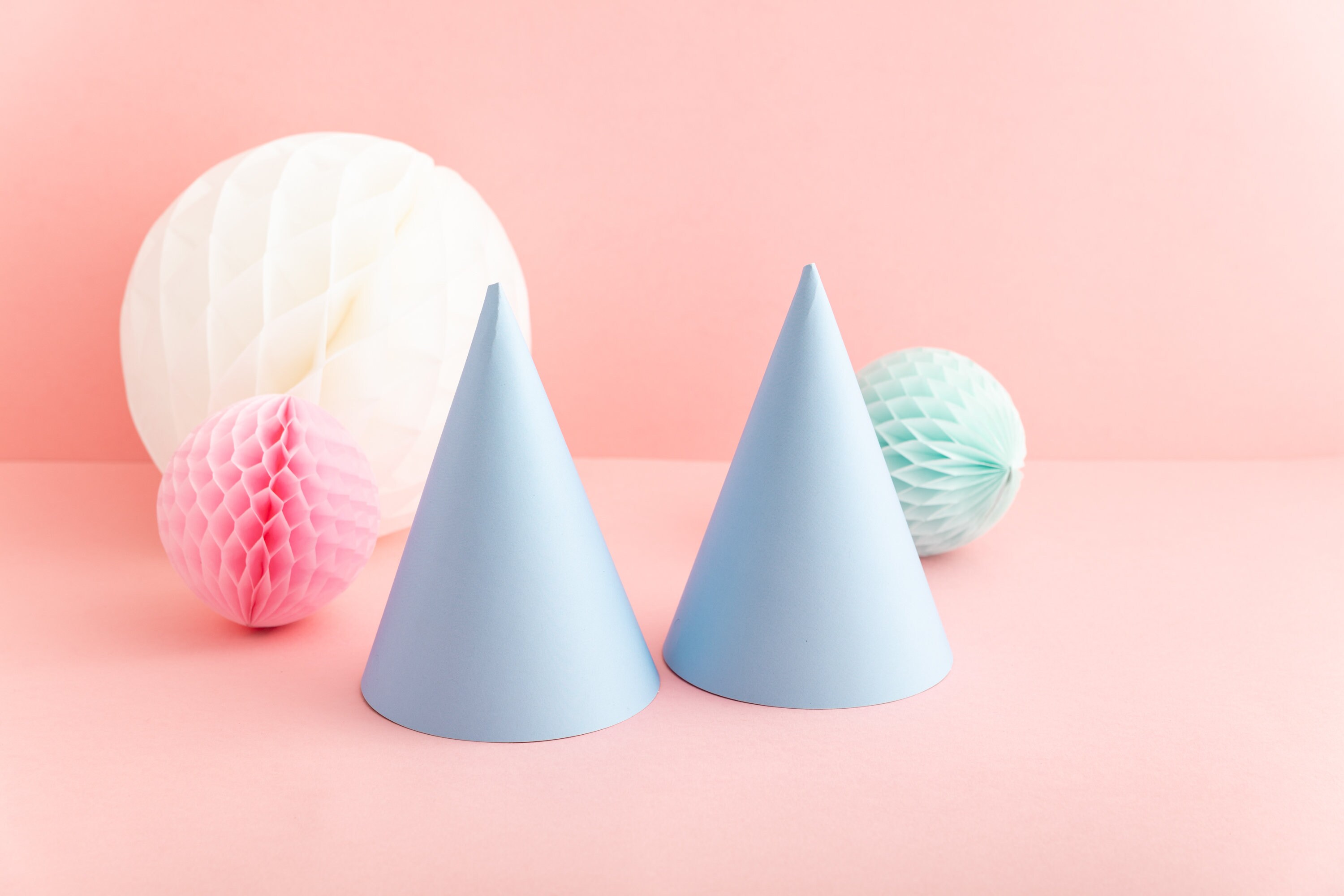 Pastel Party Hats 4 Pack Flat Pack Birthday Party Pastel - Etsy