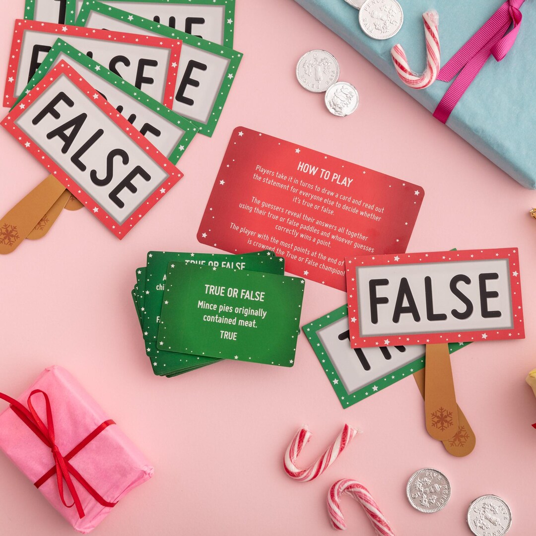 Christmas True or False Game - Festive Themed Family Games Festive ...