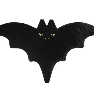 Bat Shaped Paper Napkins - 20 Pack - Halloween Bat Napkins Childrens ...