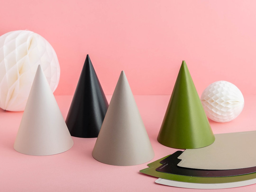 Neutral Tone Party Hats - 4 Pack - Flat Pack Birthday Party Party ...