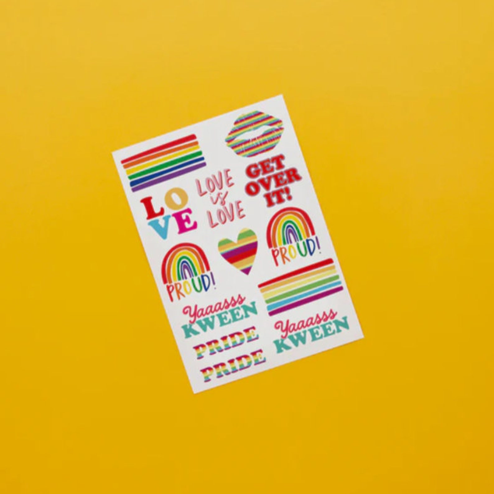 Pride Temporary Tattoos - Rainbow Party Colourful Theme Party ...