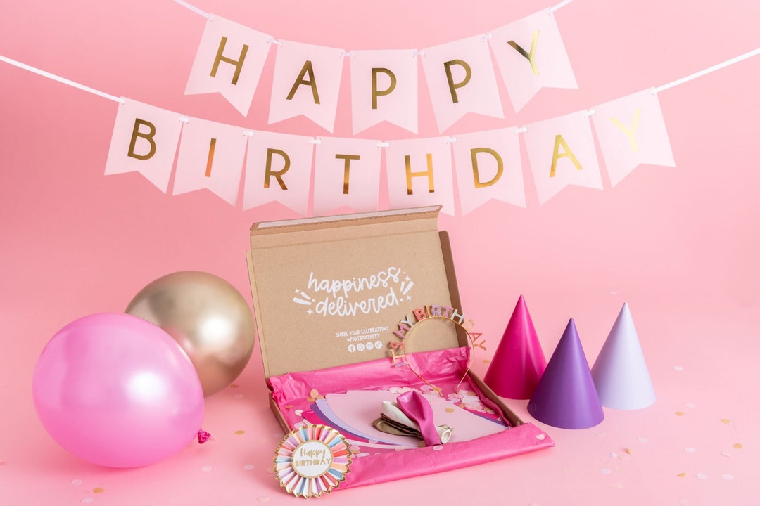 Pastel Birthday in A Box - Letterbox Birthday Party Birthday Box ...