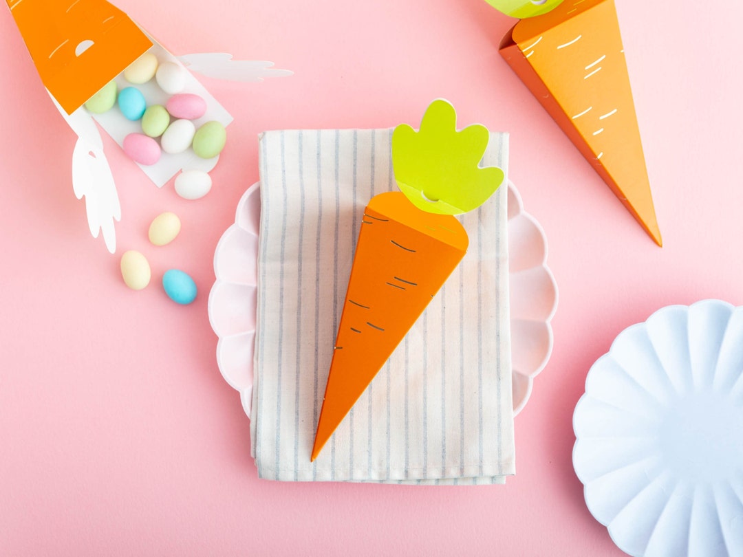 Carrot Party Favour Boxes - 6 Pack - Easter Party Decorations Animal ...