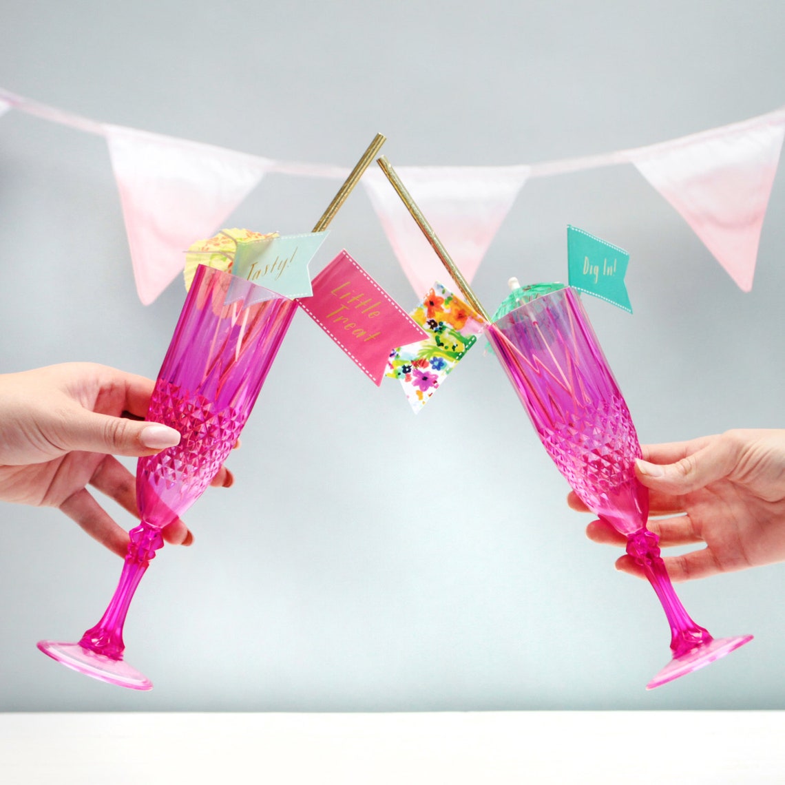 Floral Fiesta Cake Toppers 24 Pack Birthday Cake Topper | Etsy UK