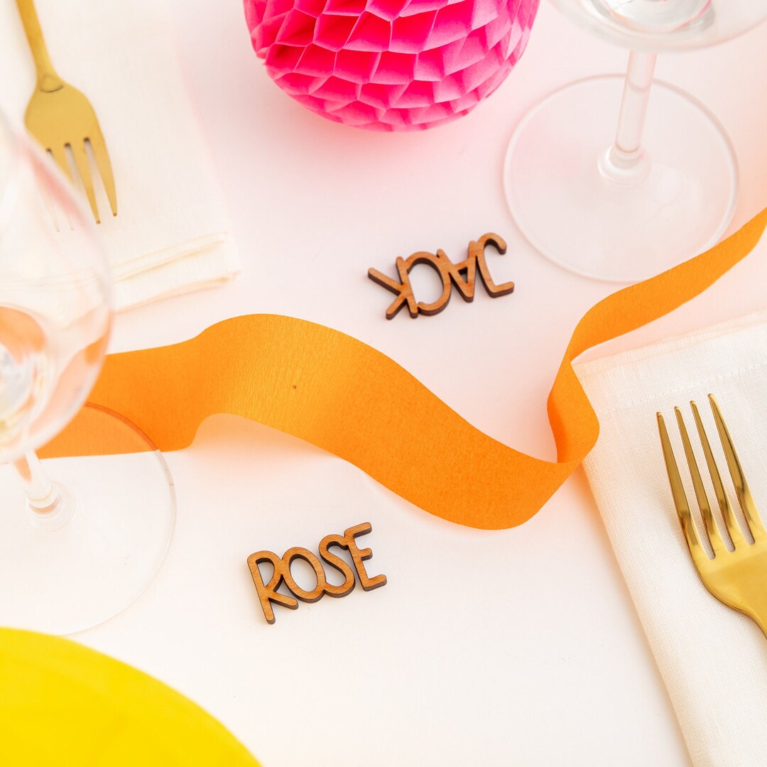Wooden Place Names - Party Place Settings Personalised Name Cards ...