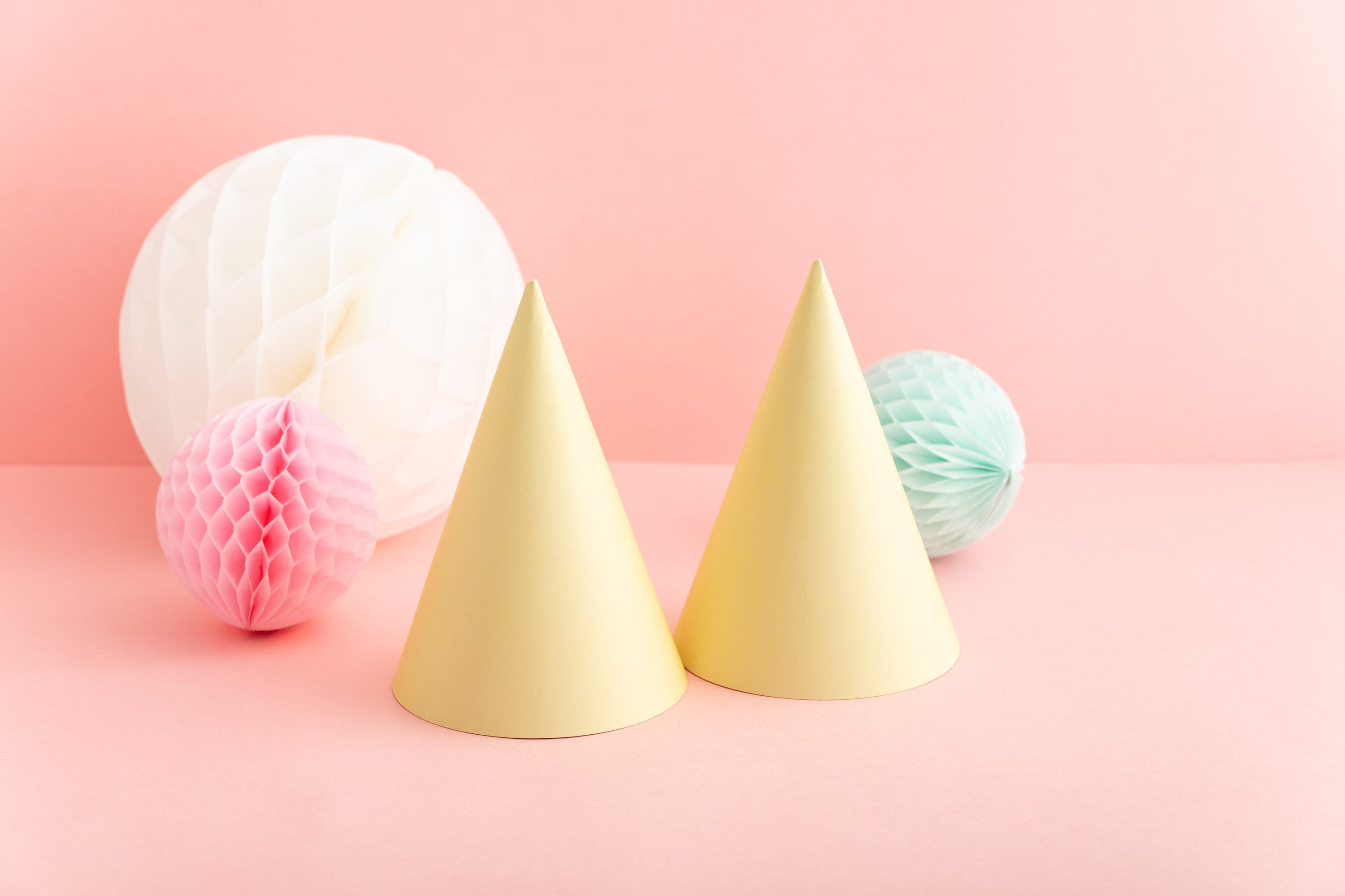 Pastel Party Hats 4 Pack Flat Pack Birthday Party Pastel - Etsy