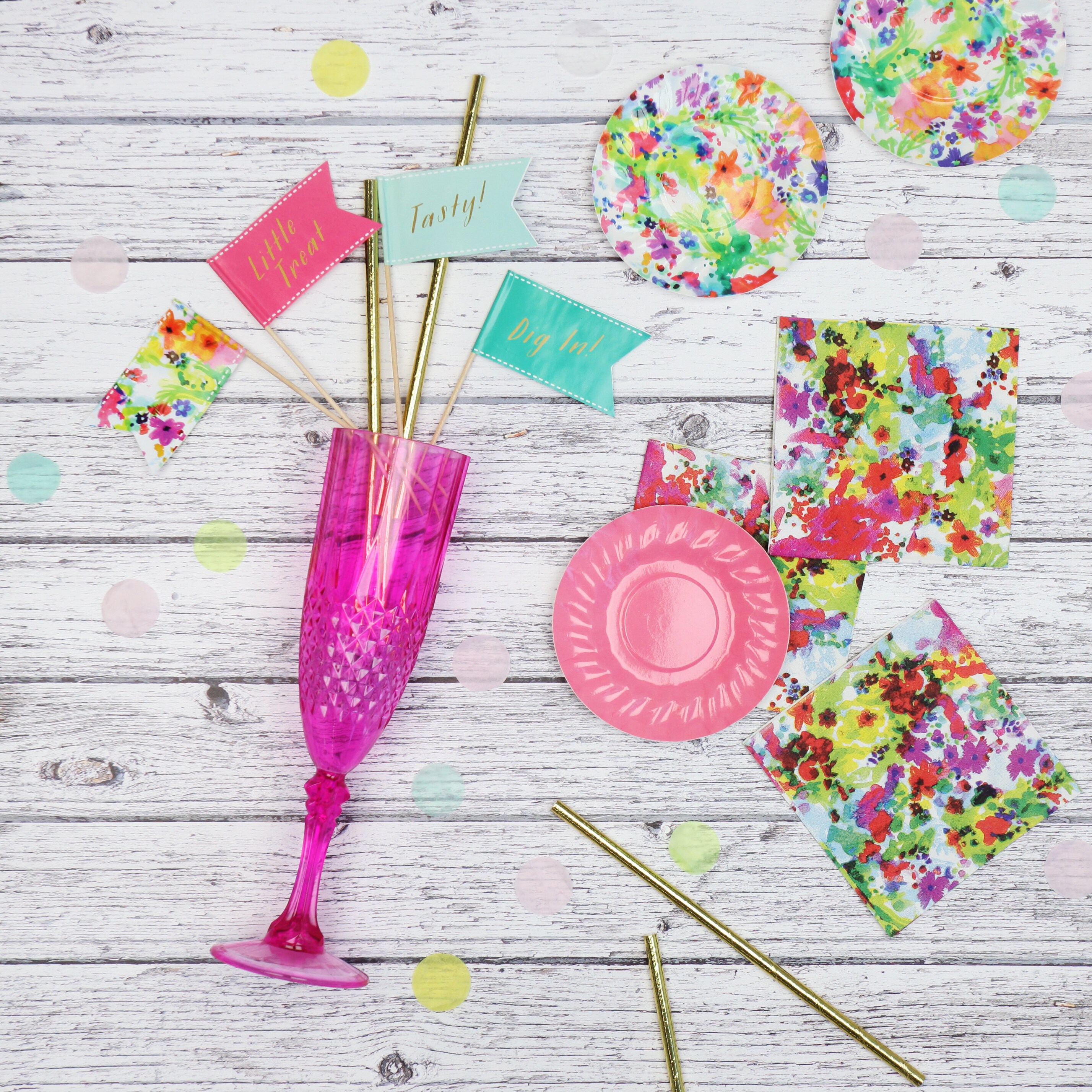 Floral Fiesta Cake Toppers 24 Pack Birthday Cake Topper | Etsy UK