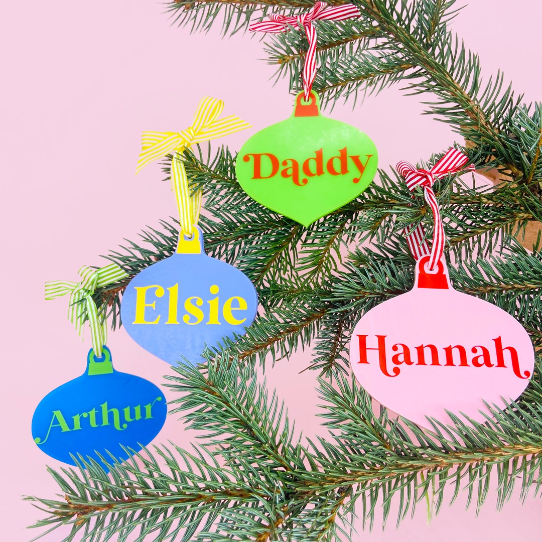 Personalised Bauble Christmas Tree Decoration - Handmade Bespoke Fun ...