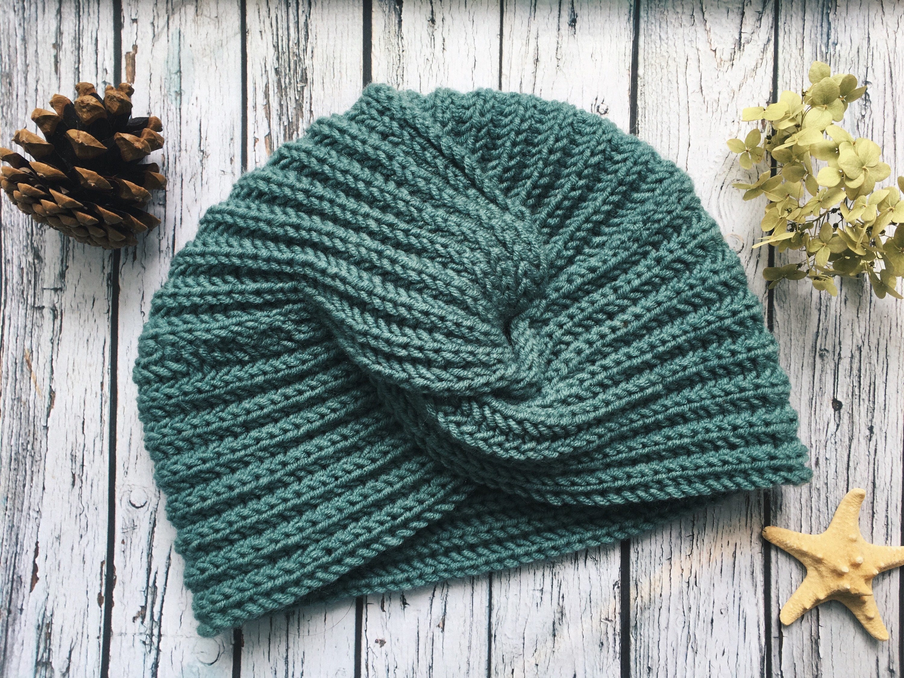 Knit Turban Hat Woman Twist Turban Wool Head Wrap Chemo Hat Fashion ...