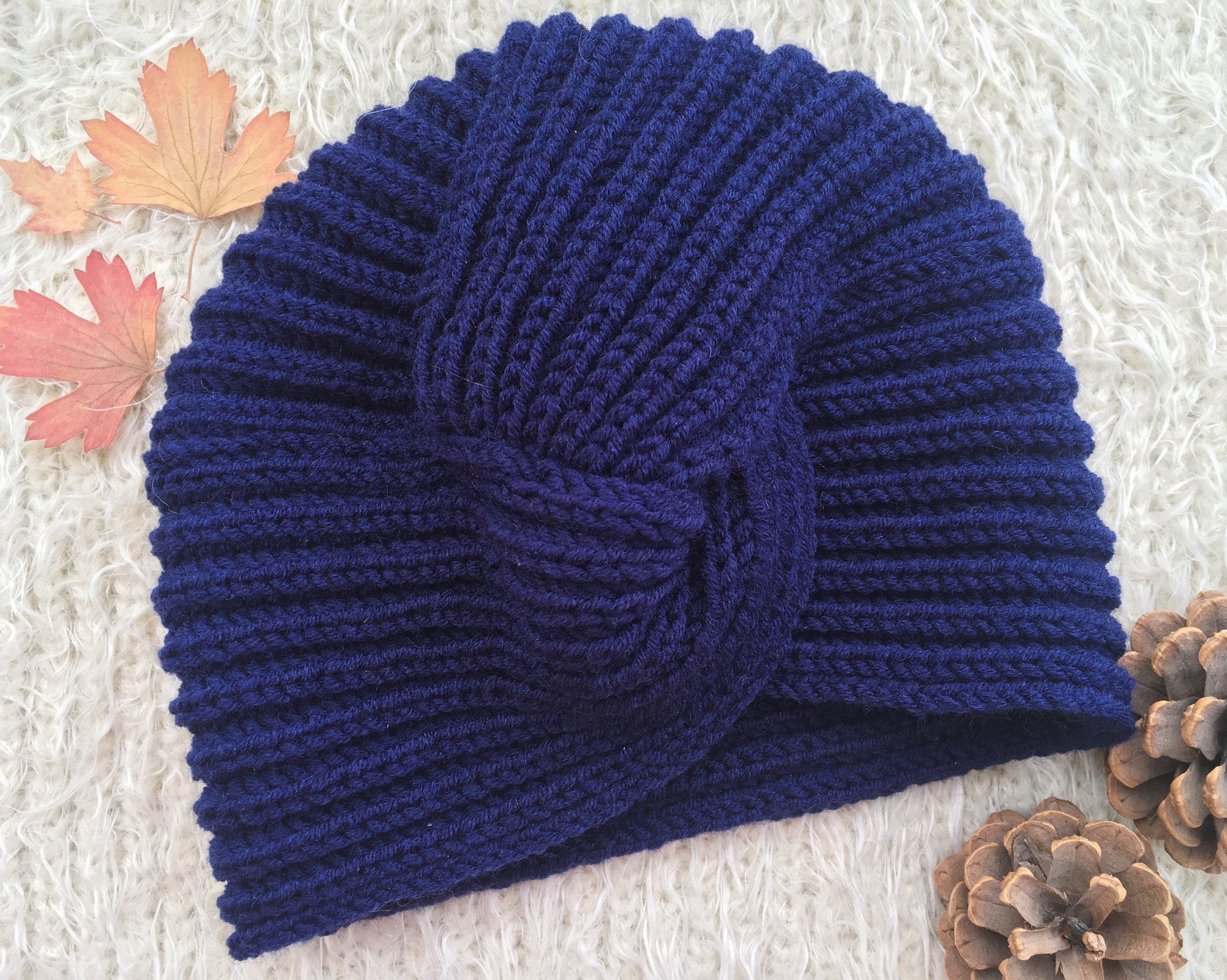 Knit Turban Hat Woman Twist Turban Wool Head Wrap Chemo Hat Fashion ...