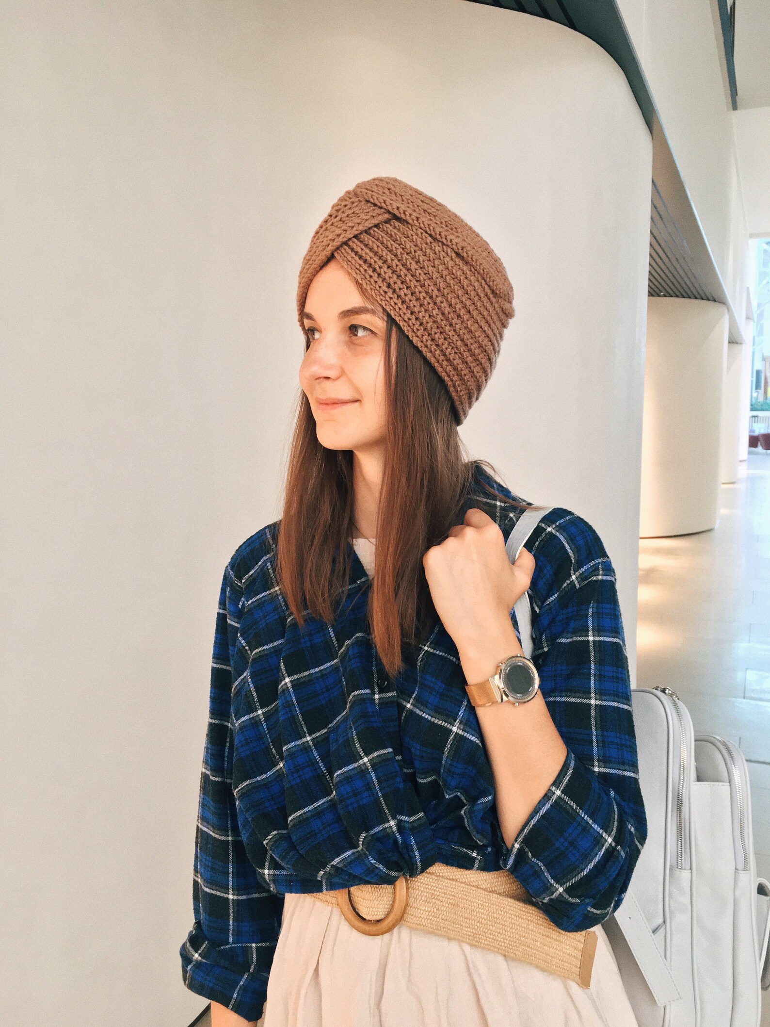 Woman Knit Turban Hat Wool Christmas Gift for Her Knitted Turban Style ...