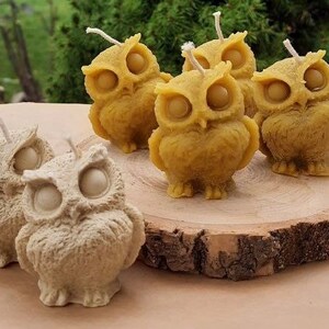 Beeswax Owl Candles Gift for Owl Lovers Scented Candle - Etsy
