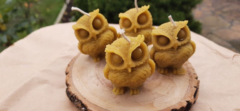 Beeswax Owl Candles Gift for Owl Lovers Scented Candle - Etsy