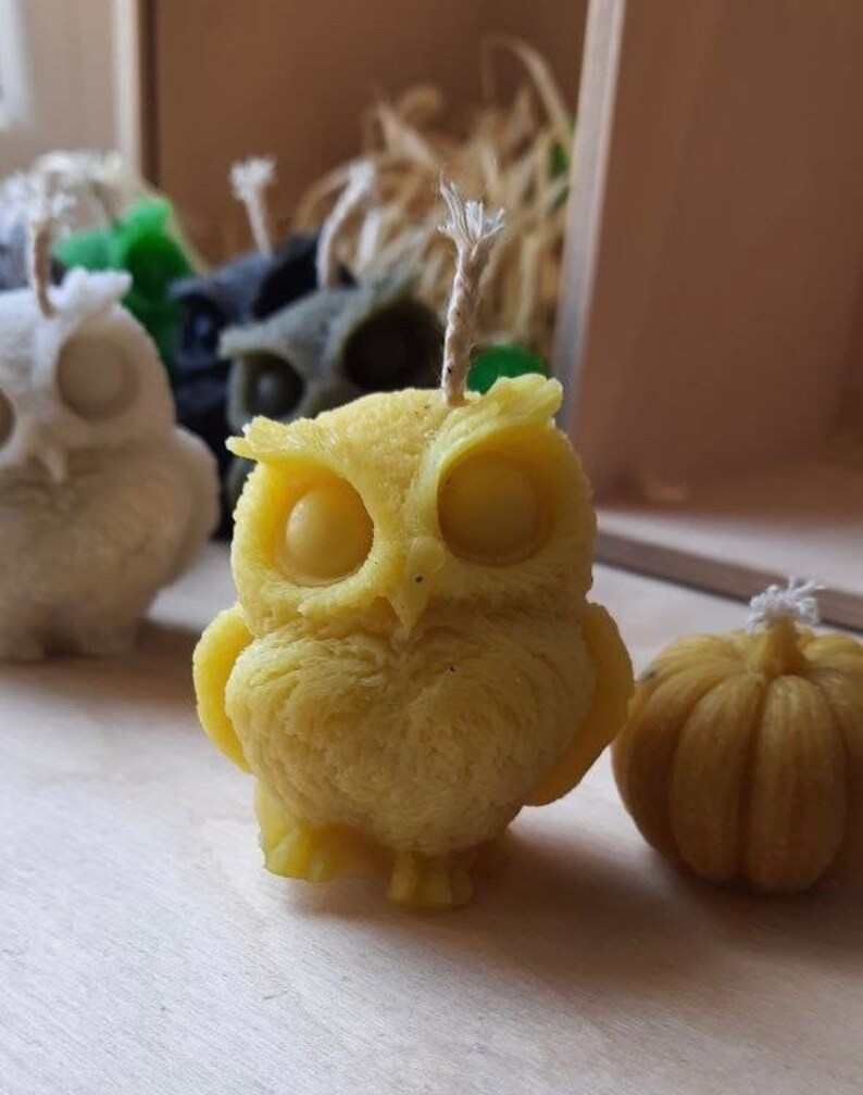 Beeswax Owl Candles Gift for Owl Lovers Scented Candle - Etsy