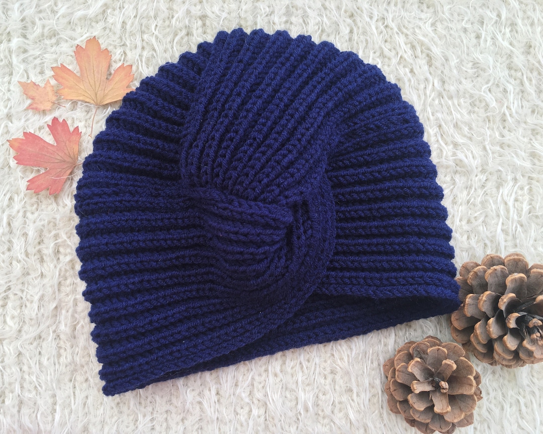 Knit Turban Hat Woman Twist Turban Wool Head Wrap Chemo Hat Fashion ...
