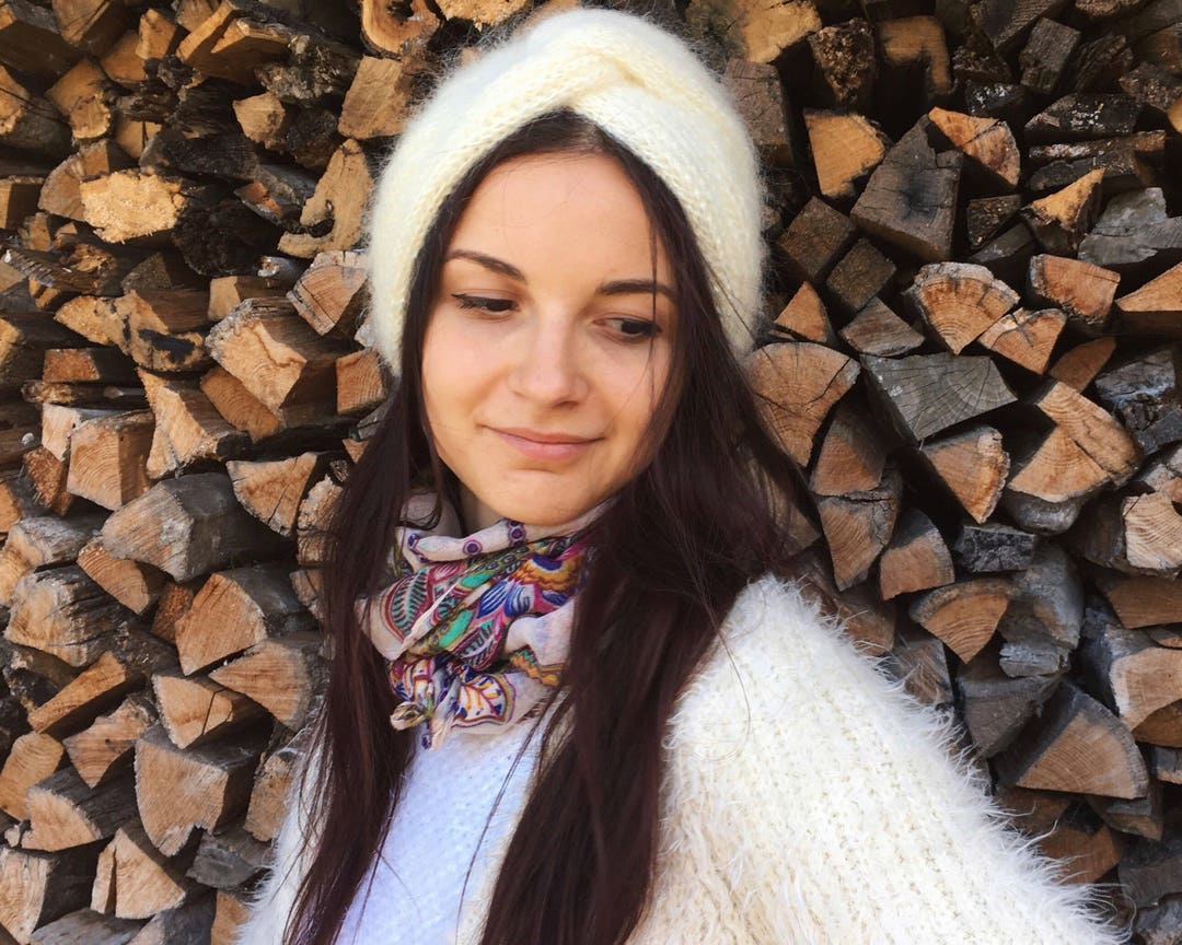 Knit Turban Fashion Turban Mohair Hat Full Turban Hat Woman Knit Hat ...