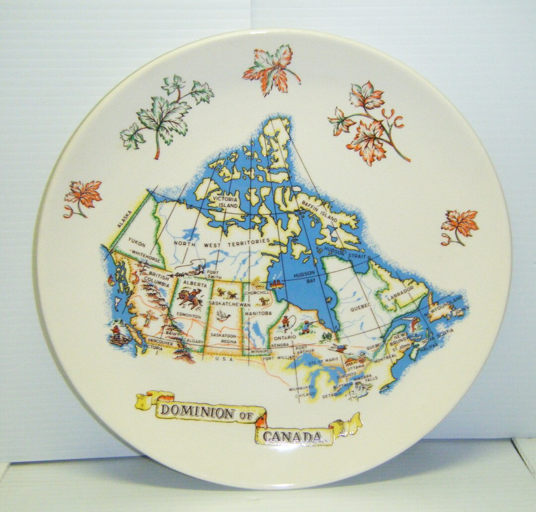 Vintage Canadien Collector Plate Dominion of Canada Made in England - Etsy