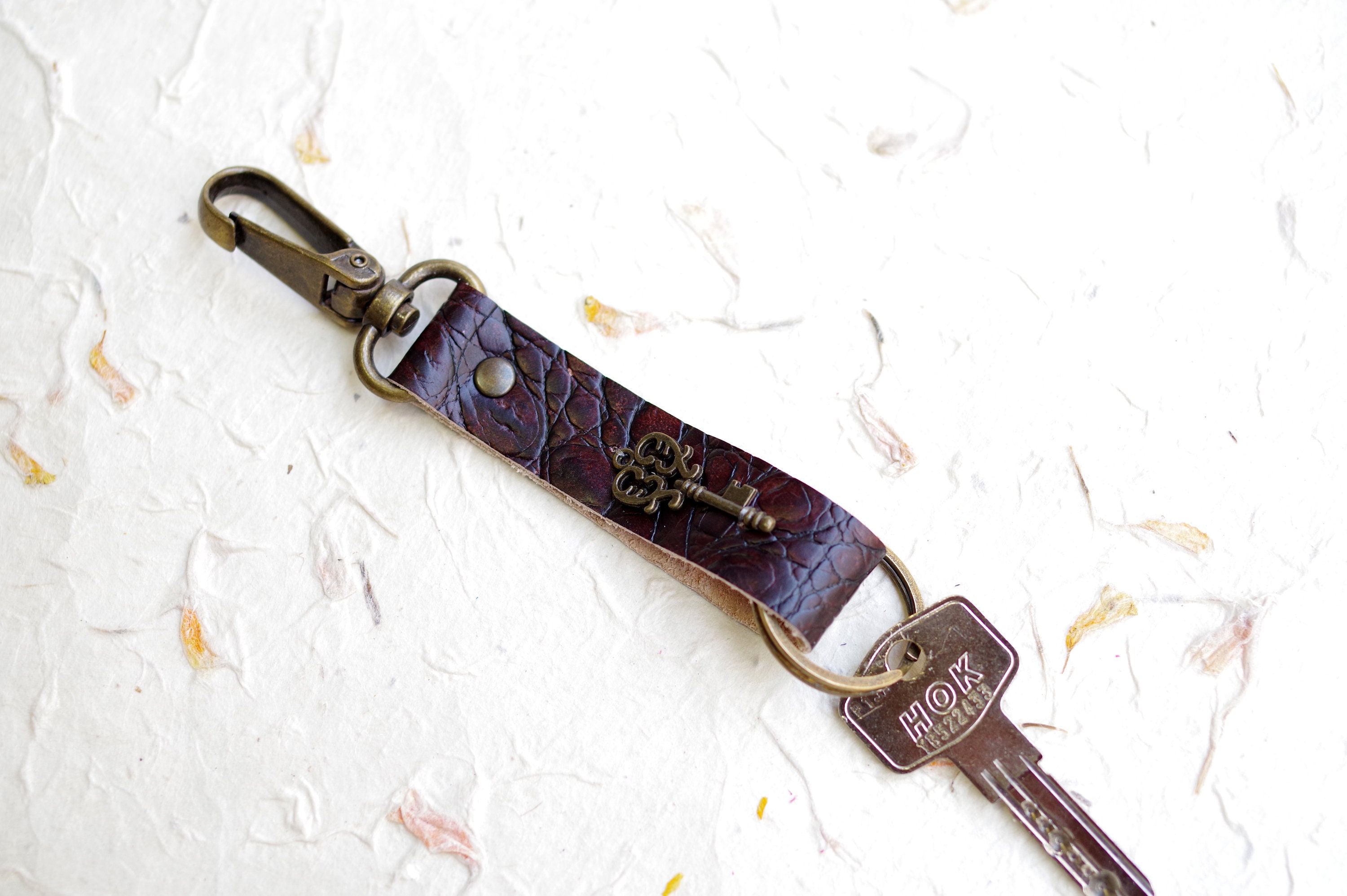 Leather Keychain Key Holder Handmade Gift Leather Key Fob - Etsy UK