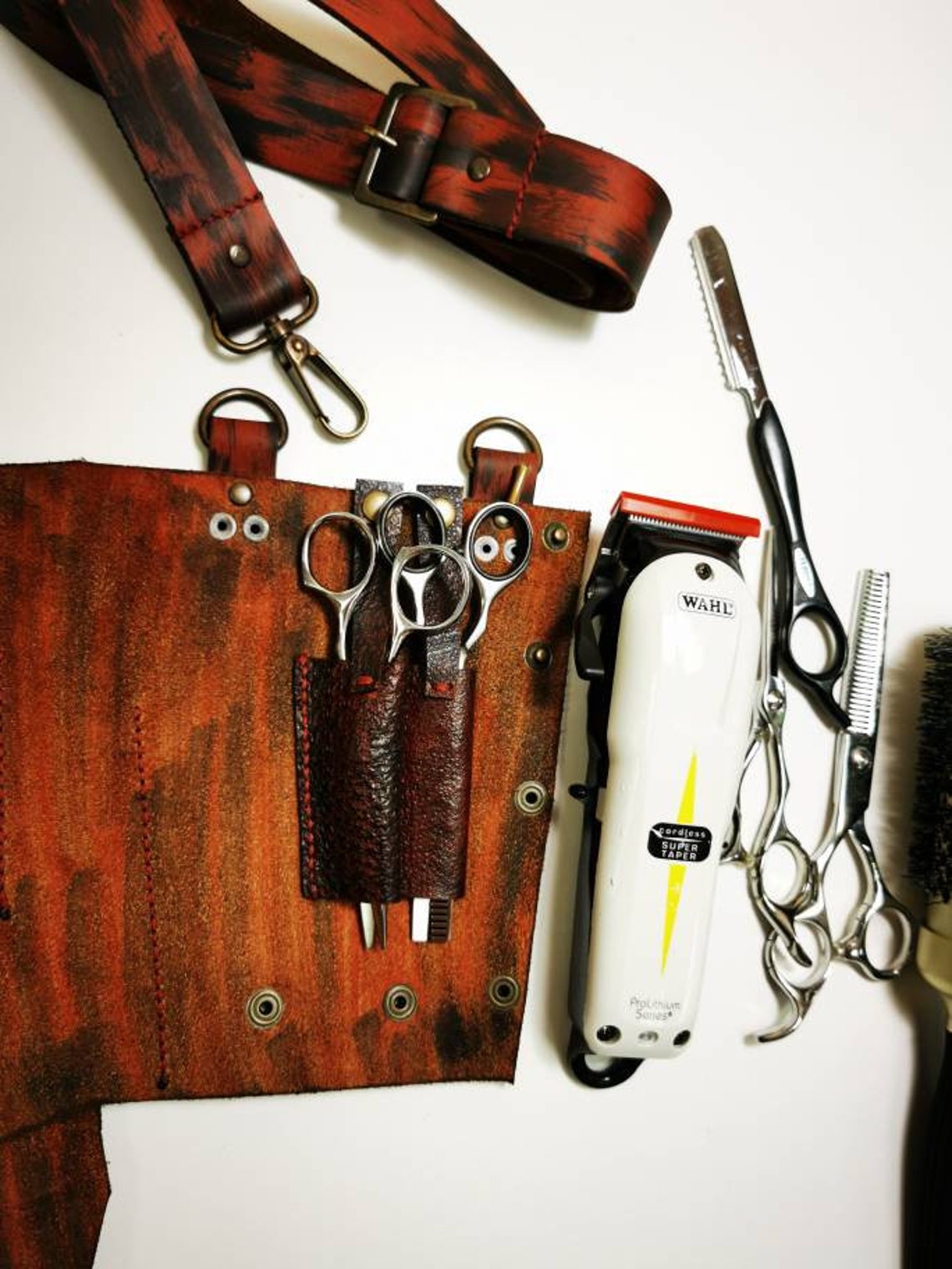 Hairdresser Tools Bag Leather Scissor Bag Scissor Holster Barber Pouch ...