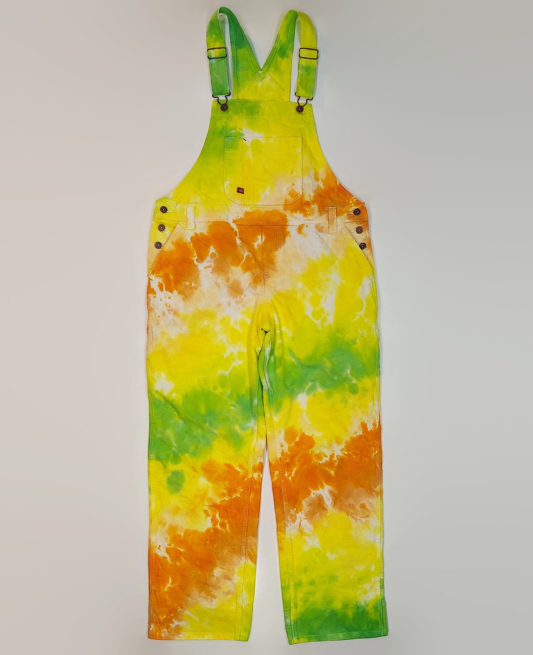 Tie Dye Overalls Women's Dickies Brand Size Large *citrus Splash ...