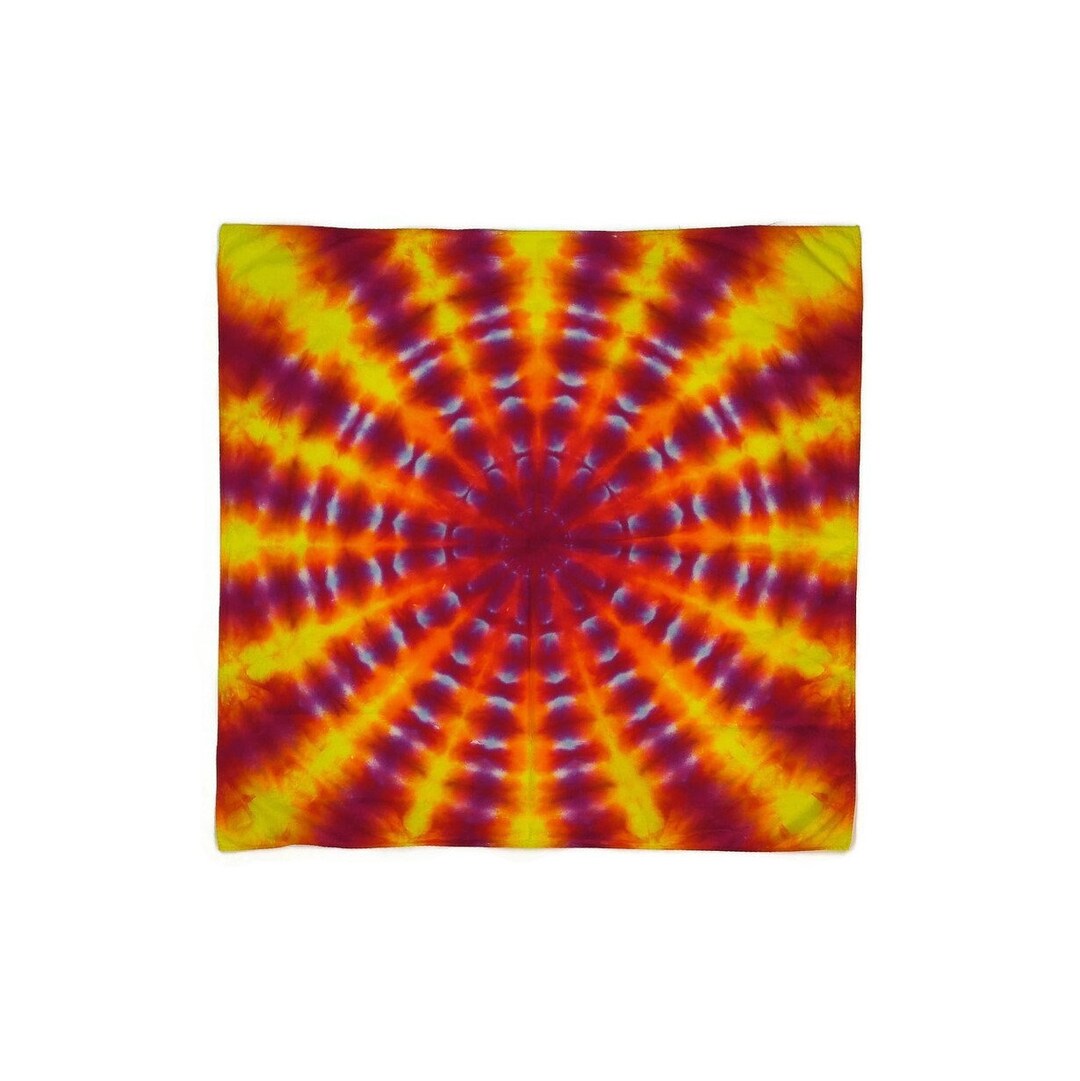 Tie Dye Bandana 25 Inch *fire Power* Psychedelic Red Orange Yellow ...