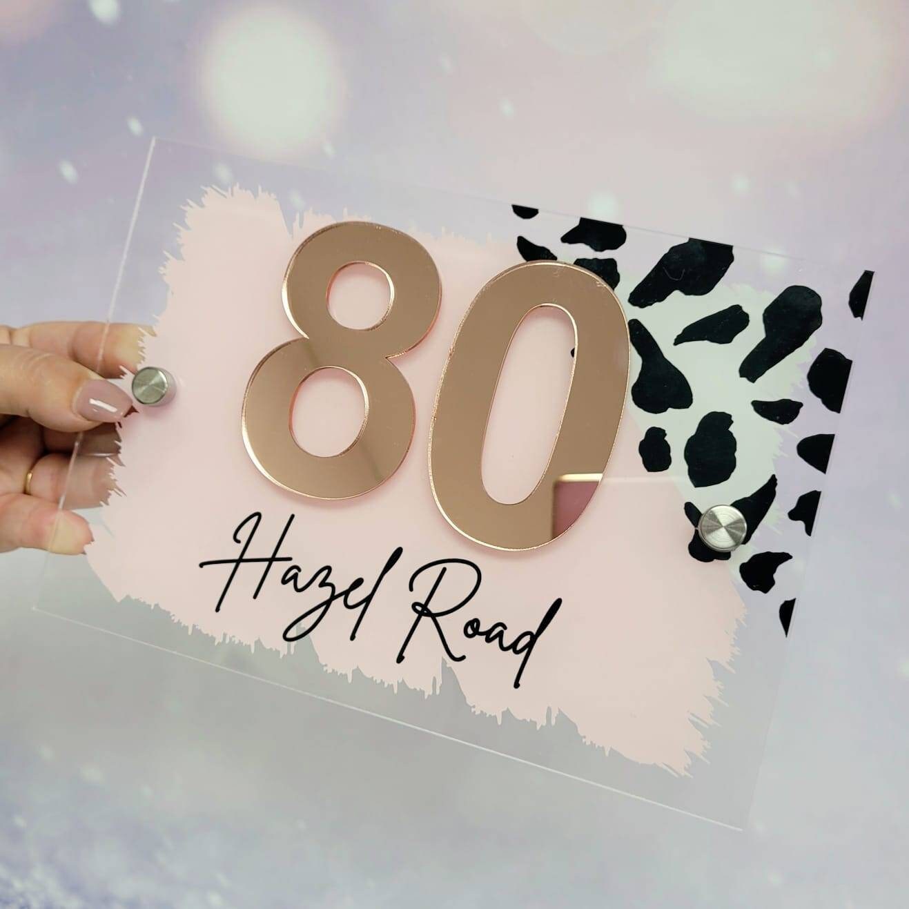 Gorgeous Contemporary Printed House Number Plate Door Sign - Etsy UK