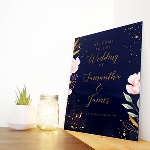 Gorgeous Blue Perspex Wedding Welcome Signs Welcome to Our - Etsy UK