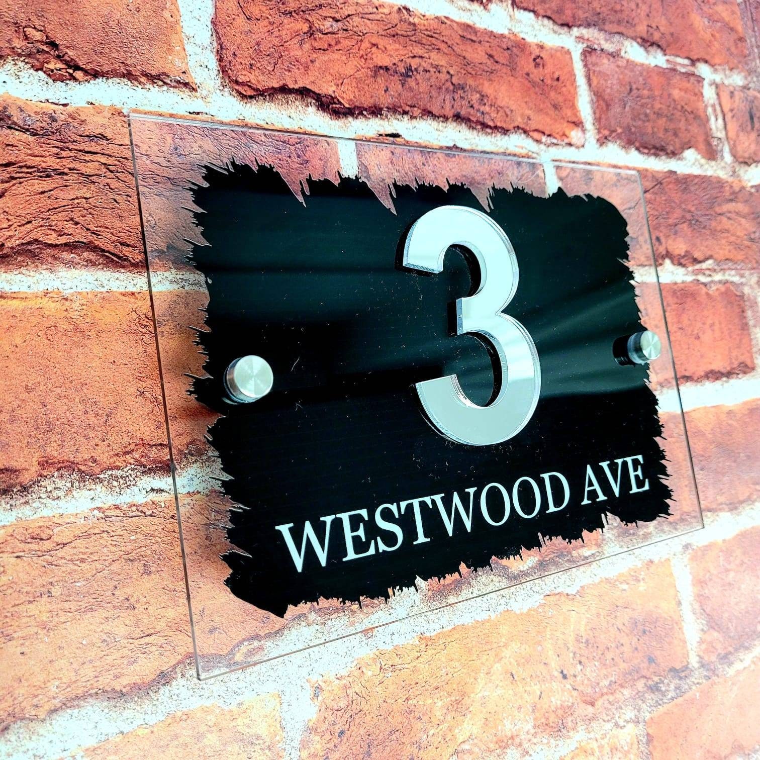 Gorgeous Contemporary Printed House Number Plate Door Sign - Etsy UK