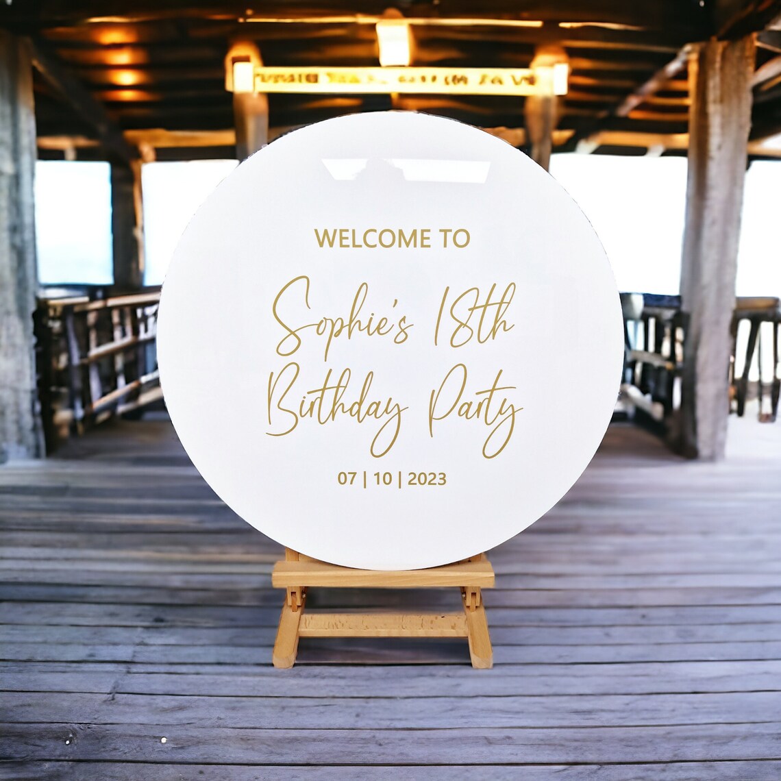 Printed Perspex 40cm Party Sign: Birthday, Shower, Anniversary - Etsy UK