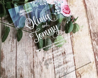 Perspex Invitation - Etsy UK