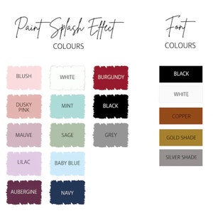 Personalised Circular Perspex Paint Splash Place Names Clear Acrylic ...