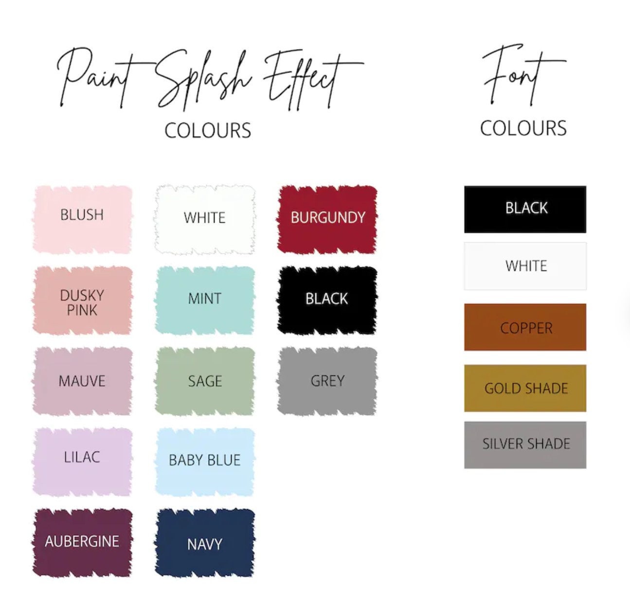 Personalised Circular Perspex Paint Splash Place Names Clear - Etsy