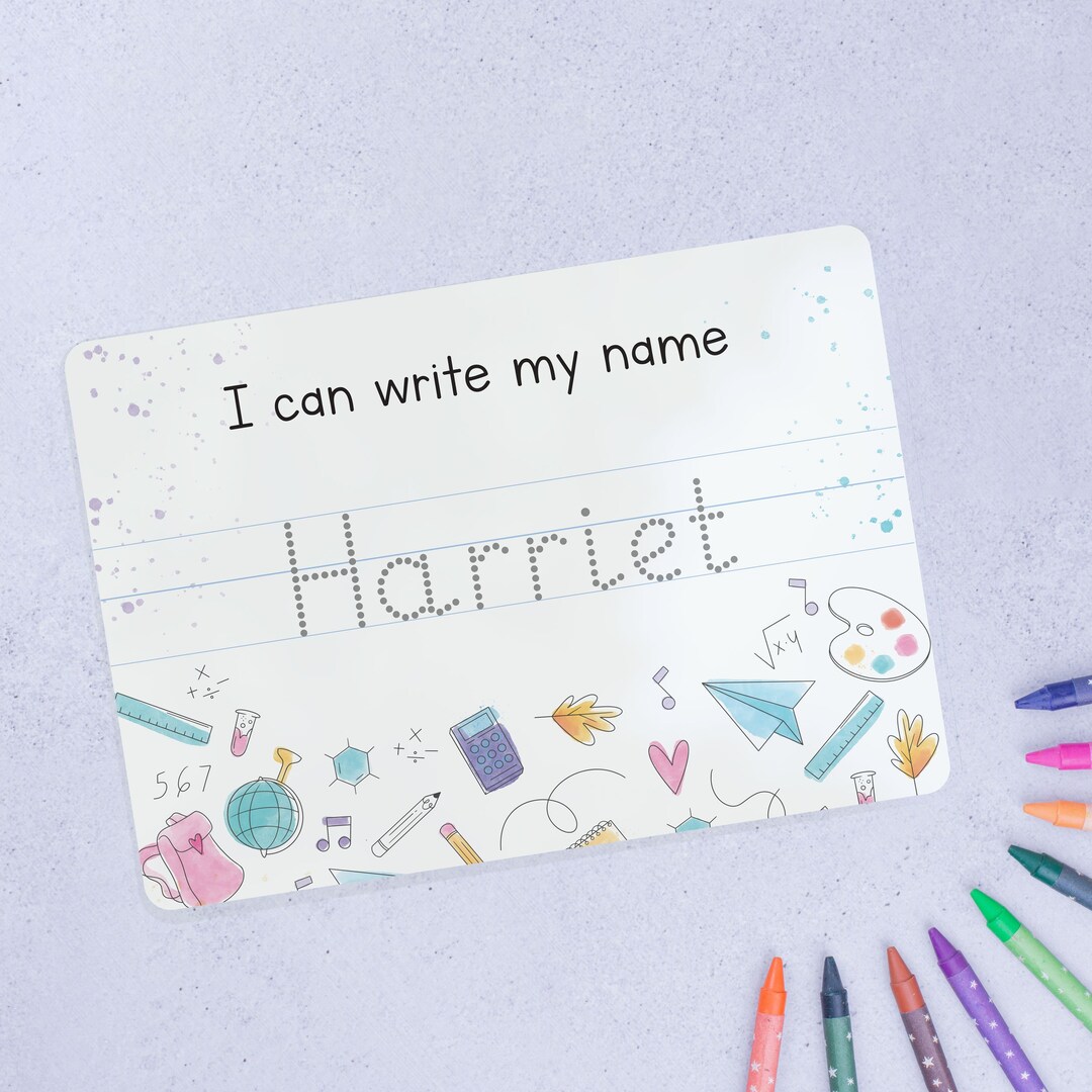 Personalized Name Tracing White Board: Reusable Learning Tool - Etsy