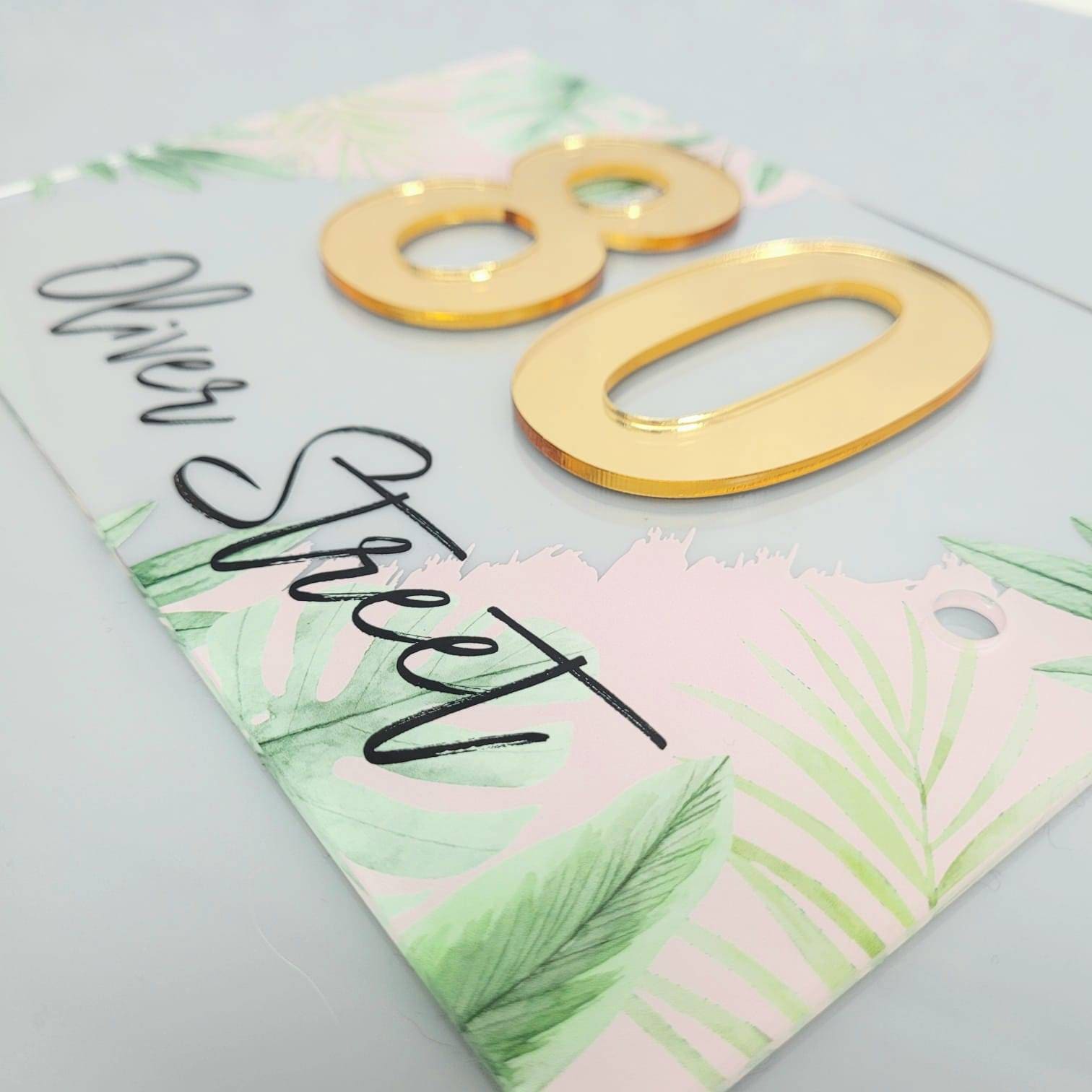 Gorgeous Contemporary Printed House Number Plate Door Sign - Etsy UK