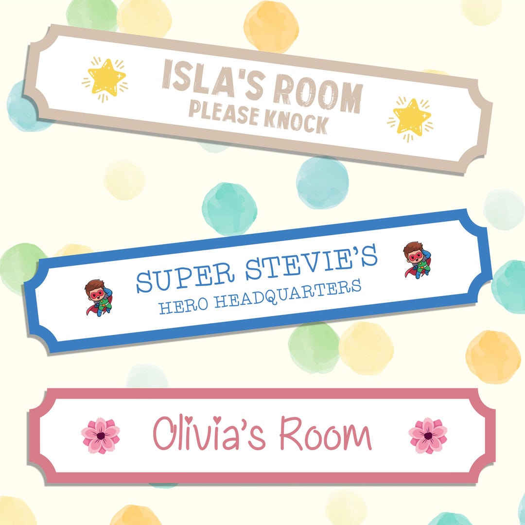 Personalized Kids Room Sign: Custom Name Door Decor - Etsy UK