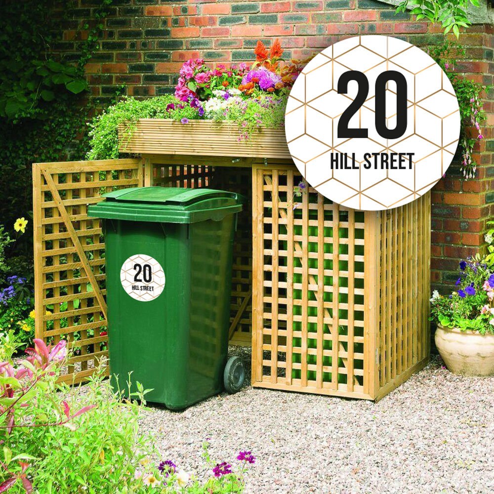 Set of 3 or 4 Personalised Wheelie Bin Stickers Waste Bin - Etsy UK
