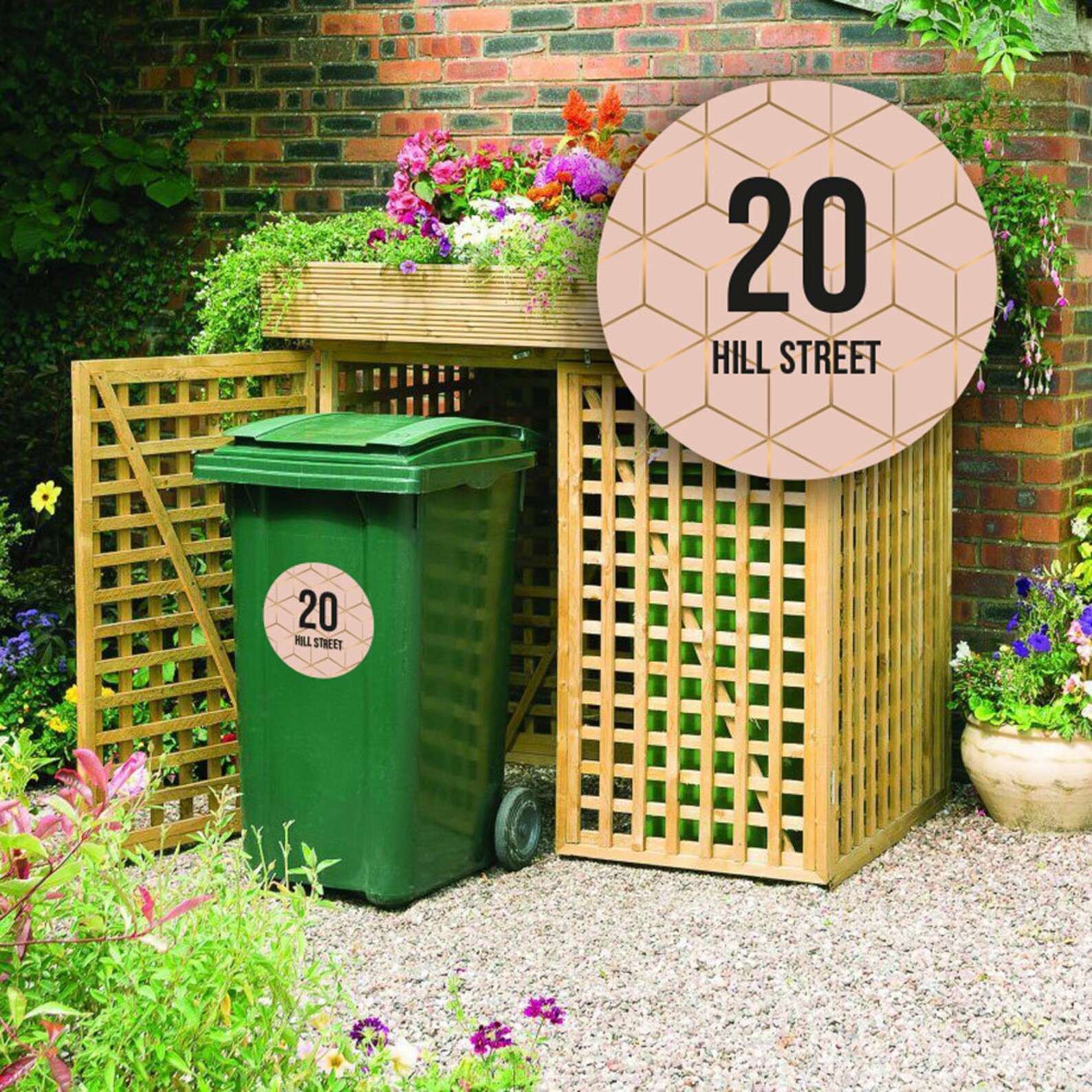 Set of 3 or 4 Personalised Wheelie Bin Stickers Waste Bin - Etsy UK