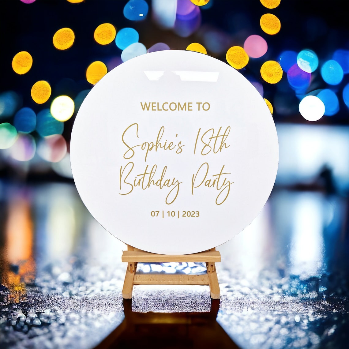 Printed Perspex 40cm Party Sign: Birthday, Shower, Anniversary - Etsy UK