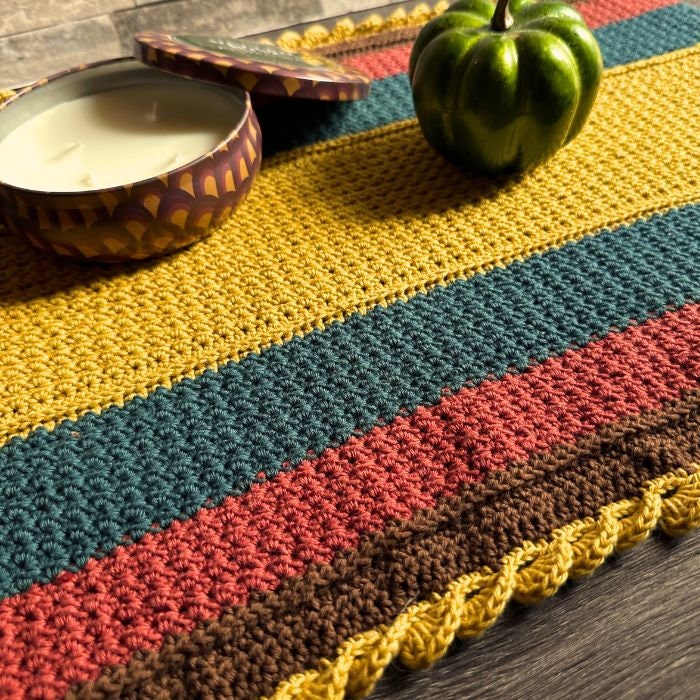 Fall Crochet Table Runner Pattern Thanksgiving Crochet Table Decor ...