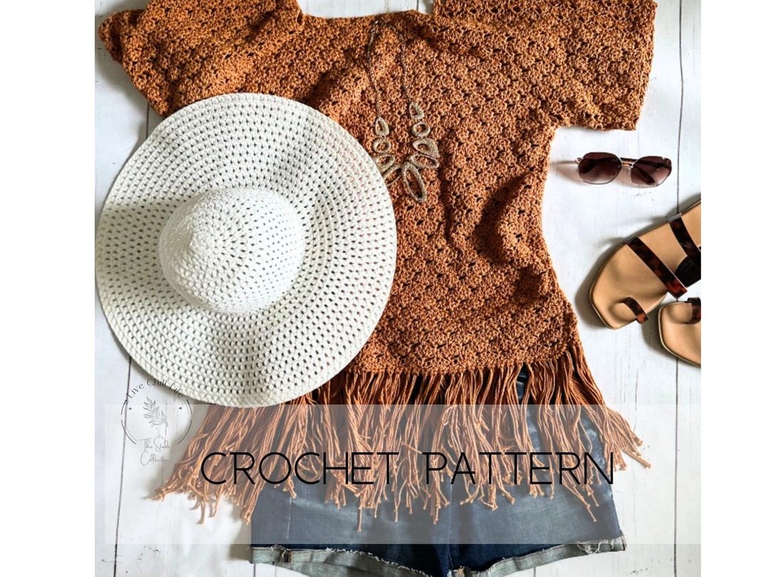 Crochet Fringe Top | Summer Crochet Top | Boho Crochet Top | Lacy ...